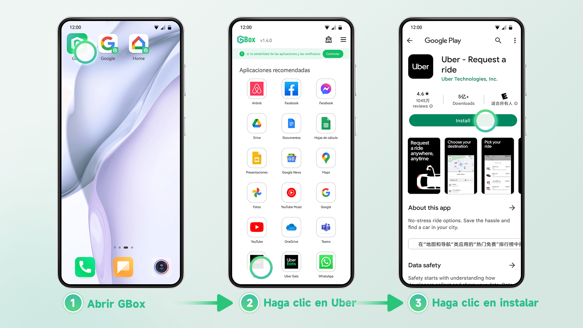 ¿Cómo puedo descargar y utilizar Uber en GBox?